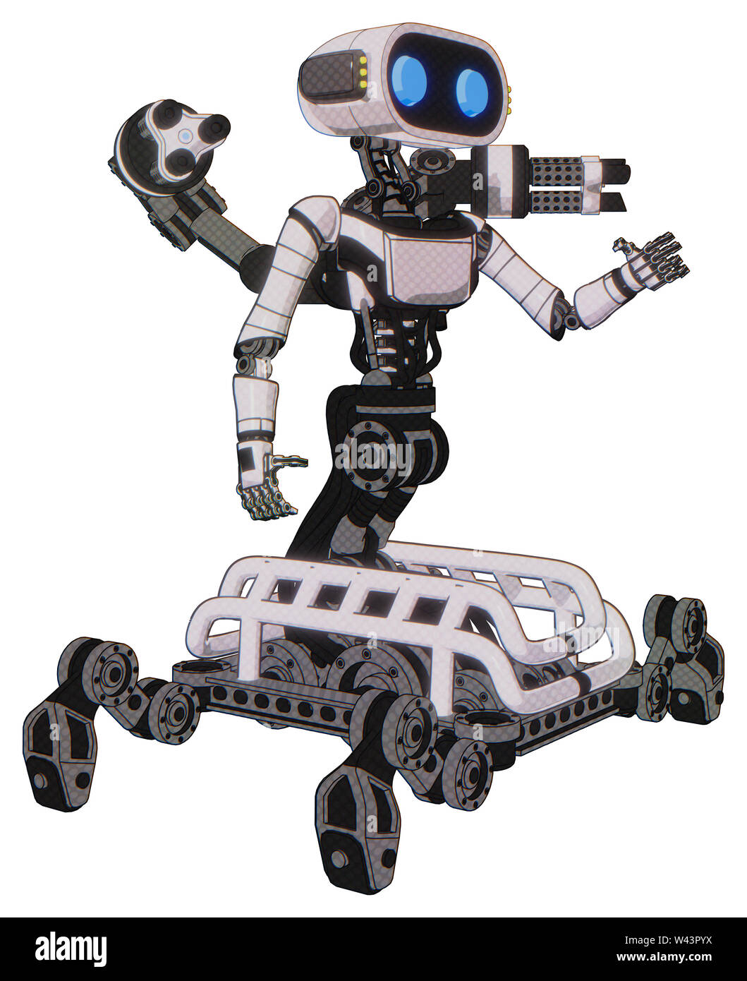 Bot containing elements: dual retro camera head, cute retro robo head ...