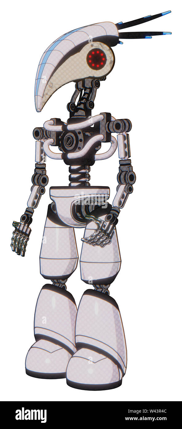 Bot containing elements: bird skull head, red led circle eyes, head ...