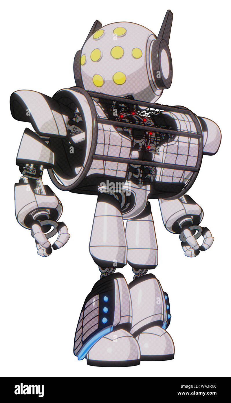 Automaton containing elements: round head, yellow eyes array, head ...