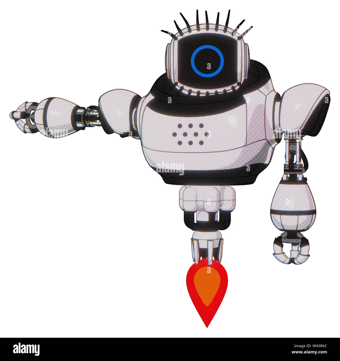 Mech containing elements: digital display head, circle face, eye lashes ...