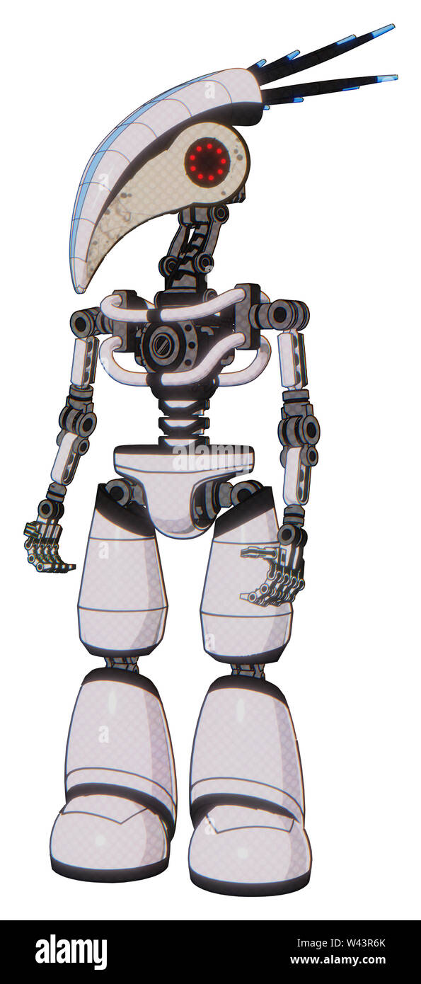 Bot containing elements: bird skull head, red led circle eyes, head ...