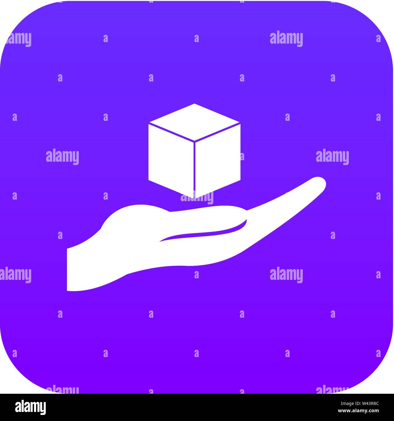 Cube 3d model icon digital purple Stock Vector Image & Art - Alamy