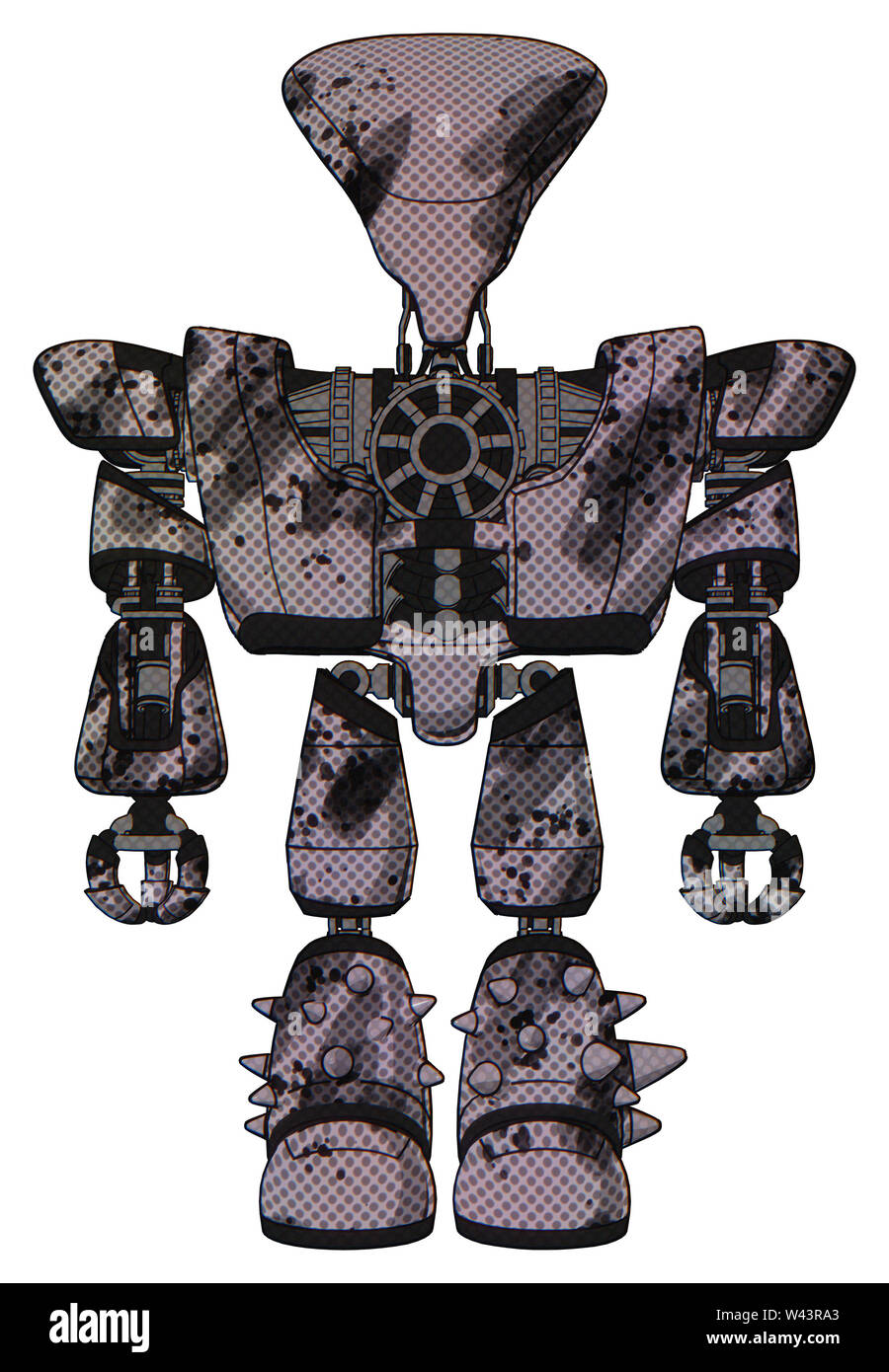 Automaton containing elements: flat elongated skull head, heavy upper ...