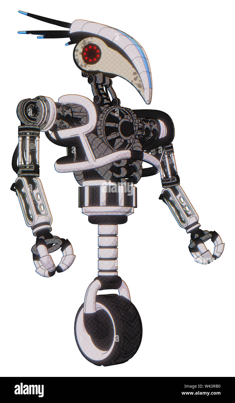 Bot containing elements: bird skull head, red led circle eyes, head ...