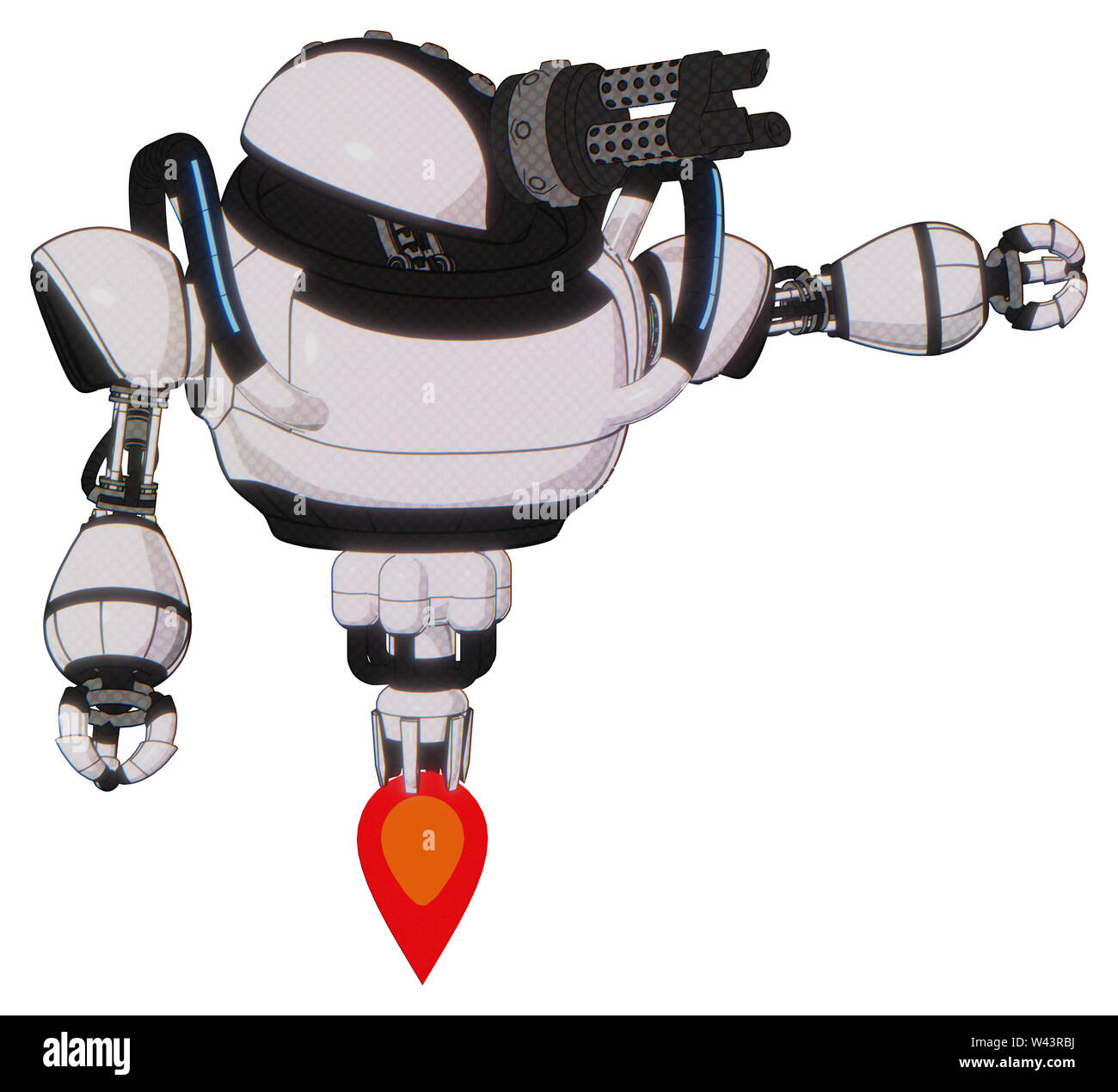 Mech containing elements: gatling gun face design, heavy upper chest ...