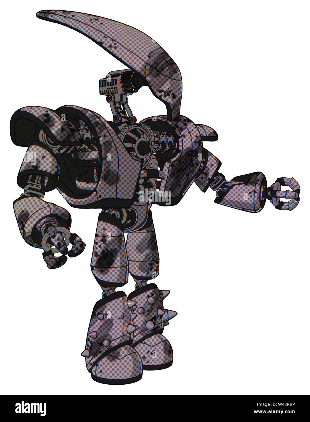 Automaton containing elements: flat elongated skull head, heavy upper ...