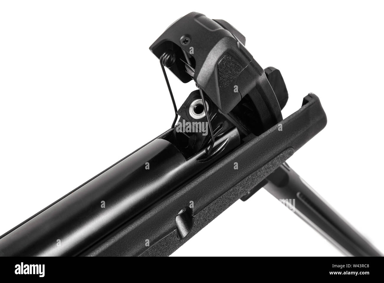 Air rifle with a telescopic sight isolate on a white background ...