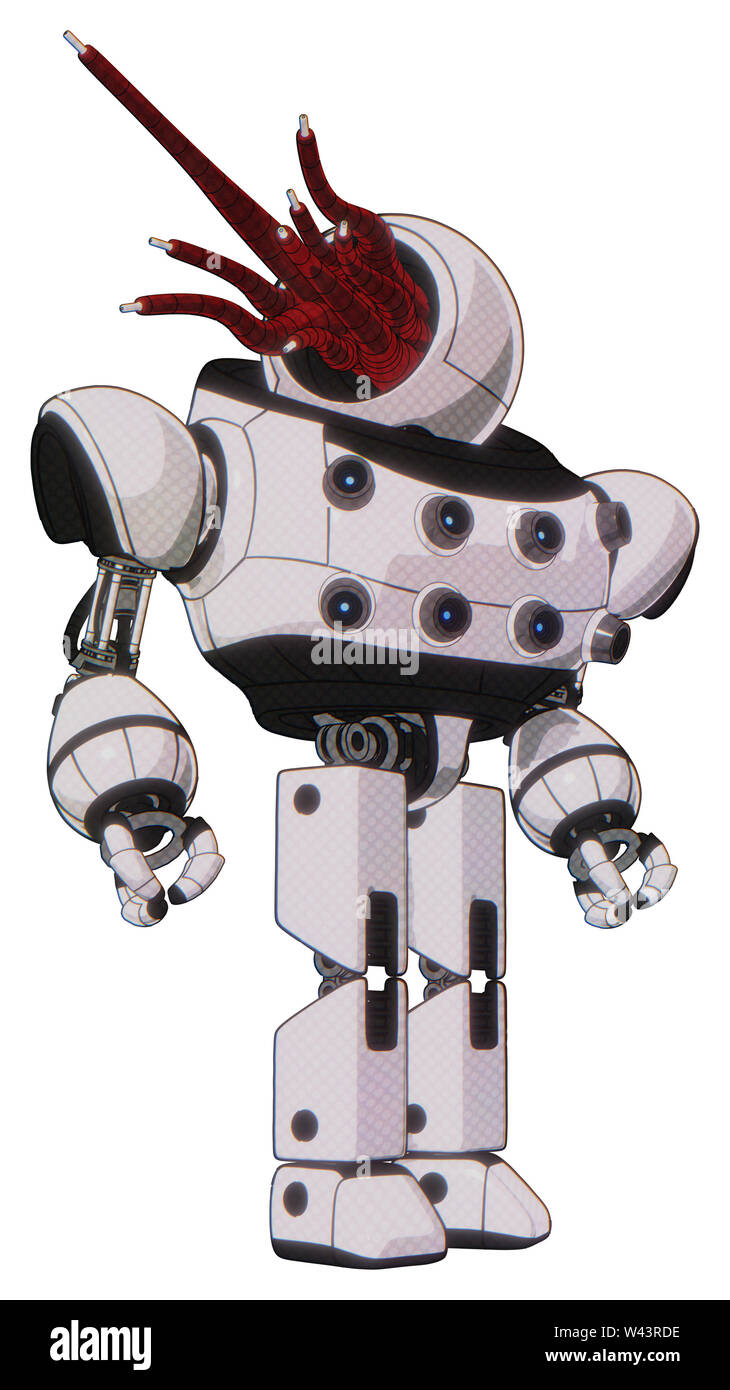 Bot containing elements: jellyfish style head red fiber optic tentacles ...