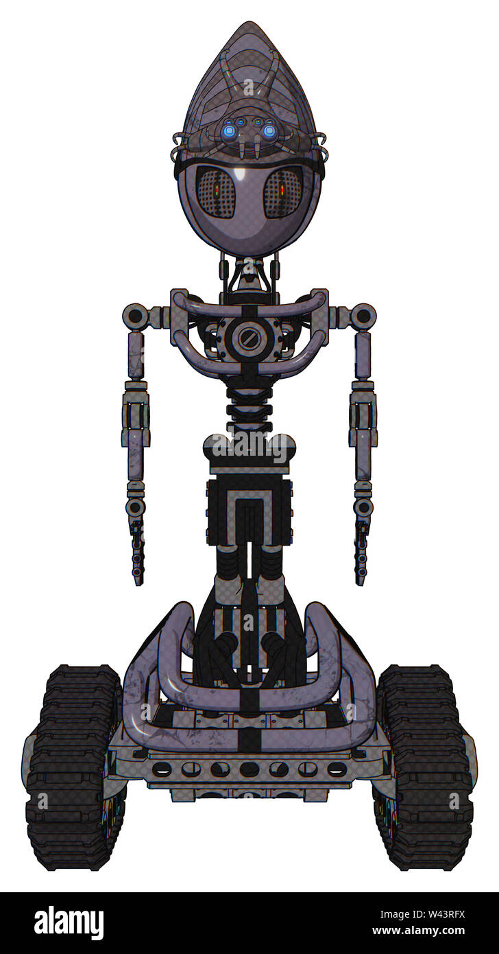Mech containing elements: grey alien style head, metal grate eyes ...