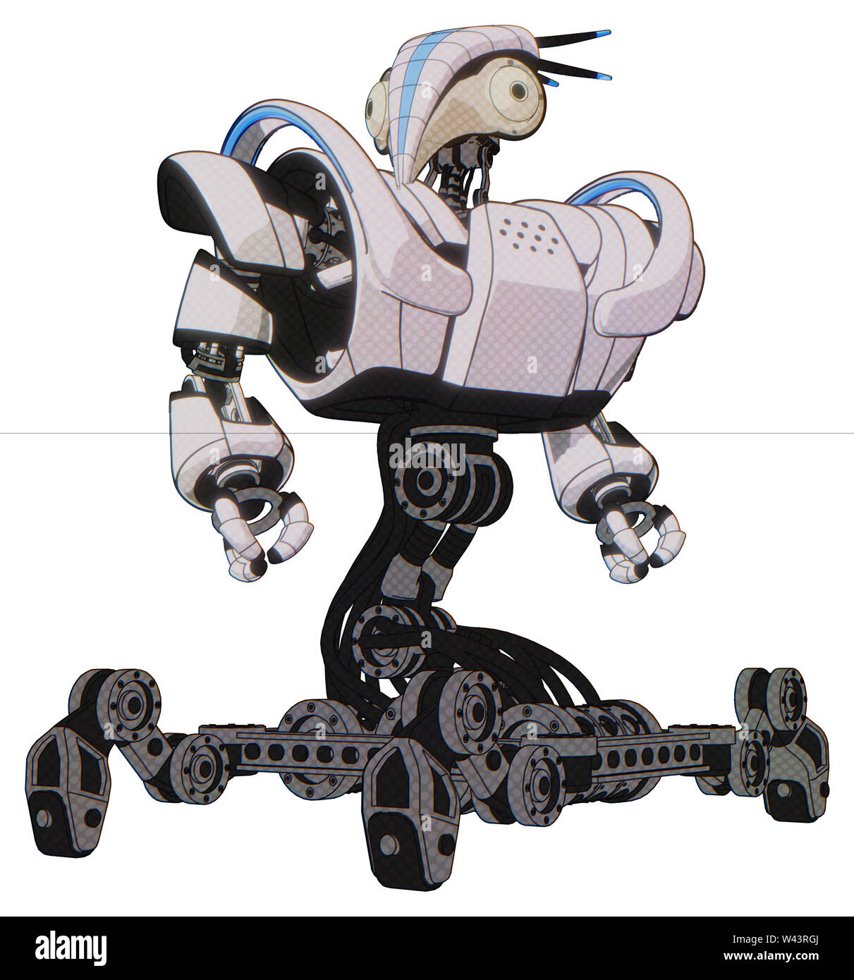 Robot containing elements: bird skull head, bone skull eye holes, head ...