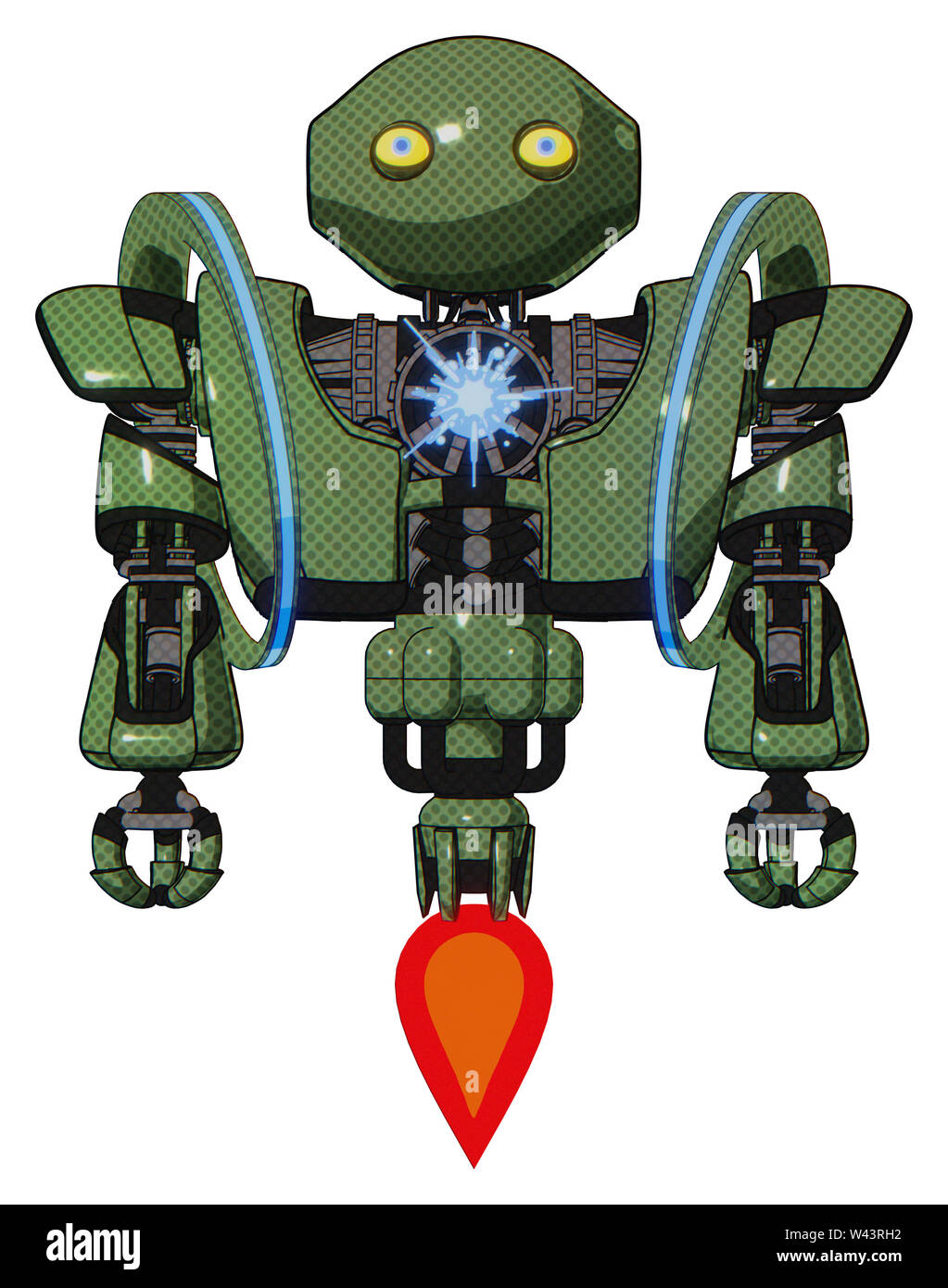 Cyborg containing elements: oval wide head, yellow eyes, heavy upper ...