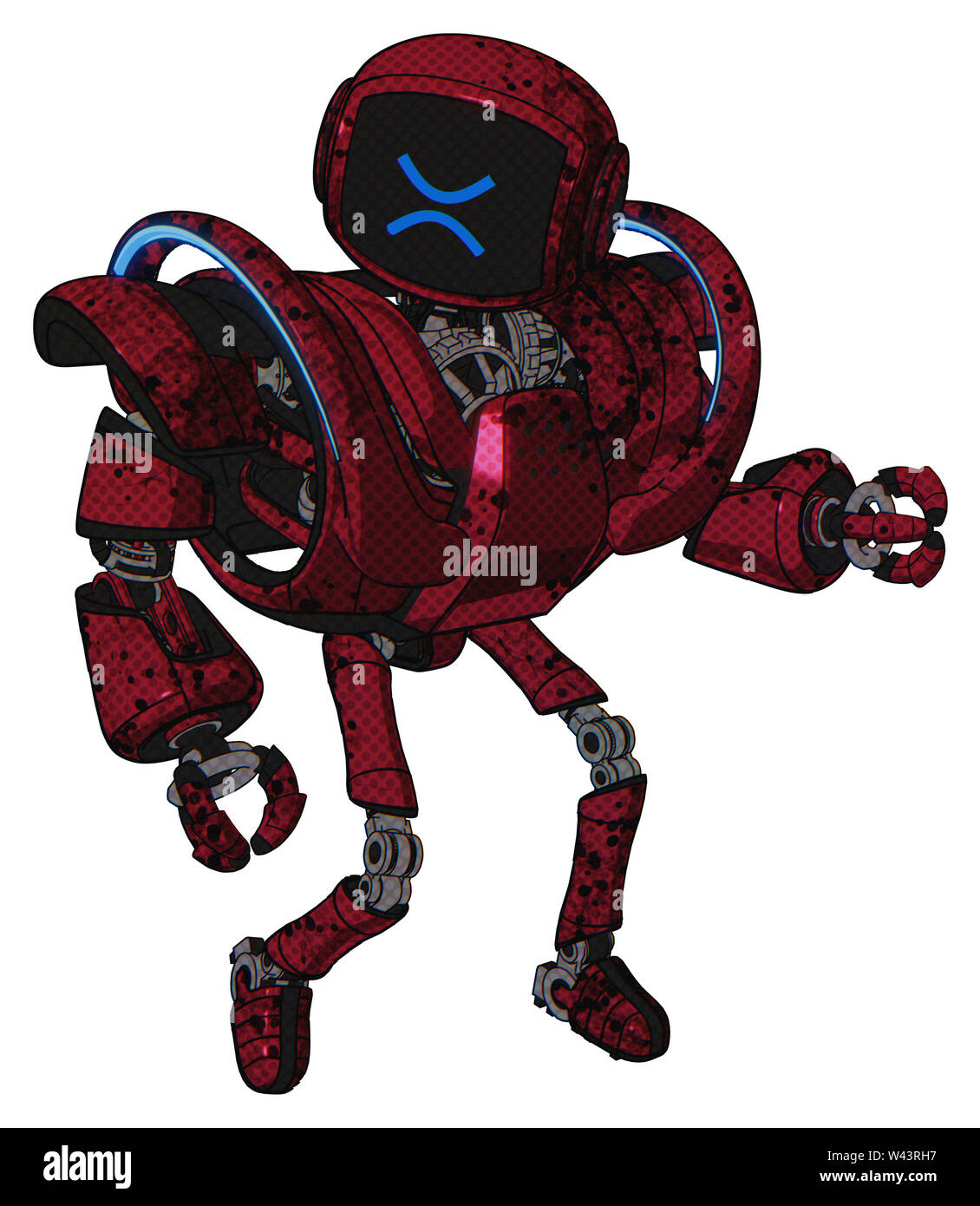 Robot containing elements: digital display head, wince symbol ...