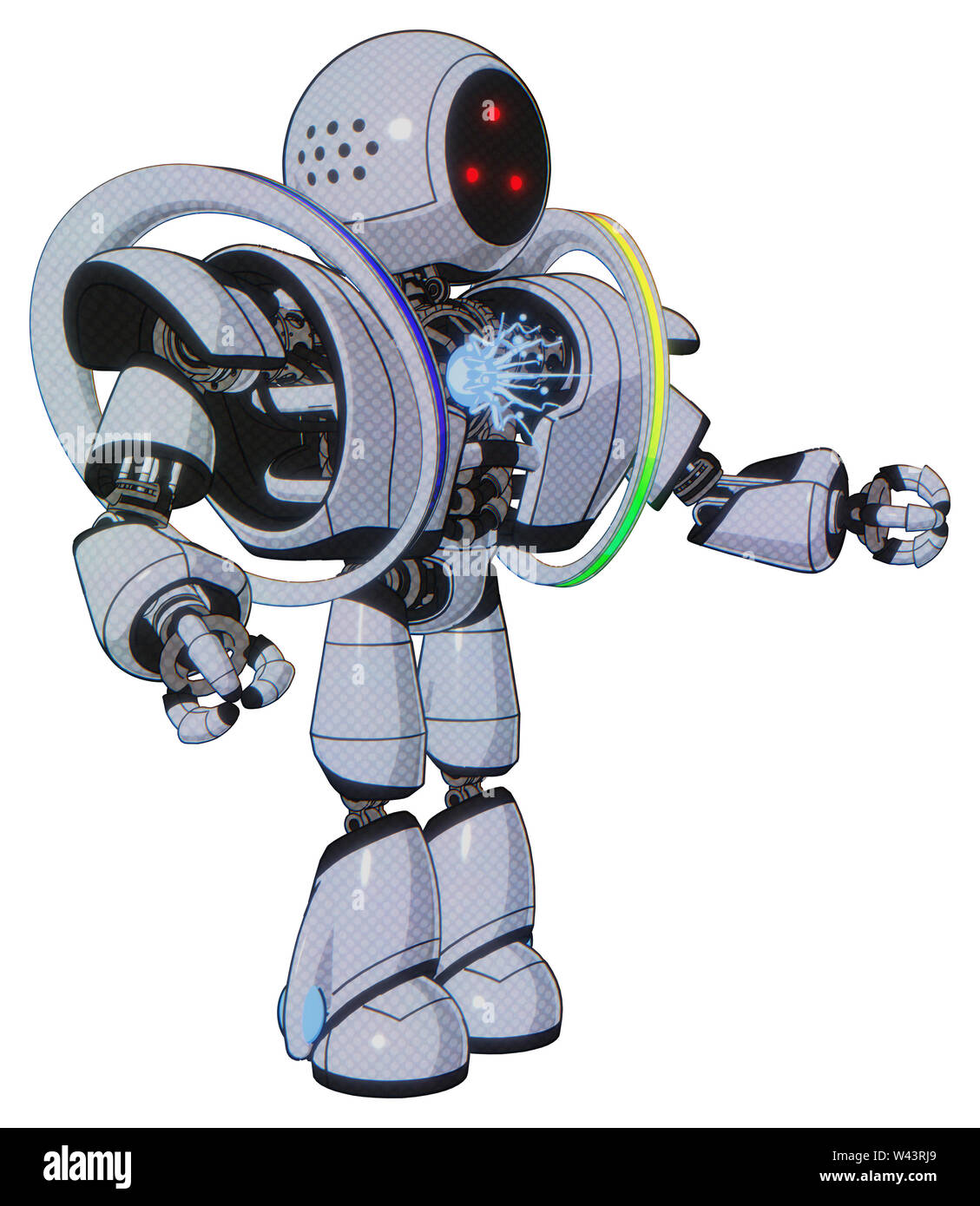 Automaton containing elements: three led eyes round head, heavy upper ...