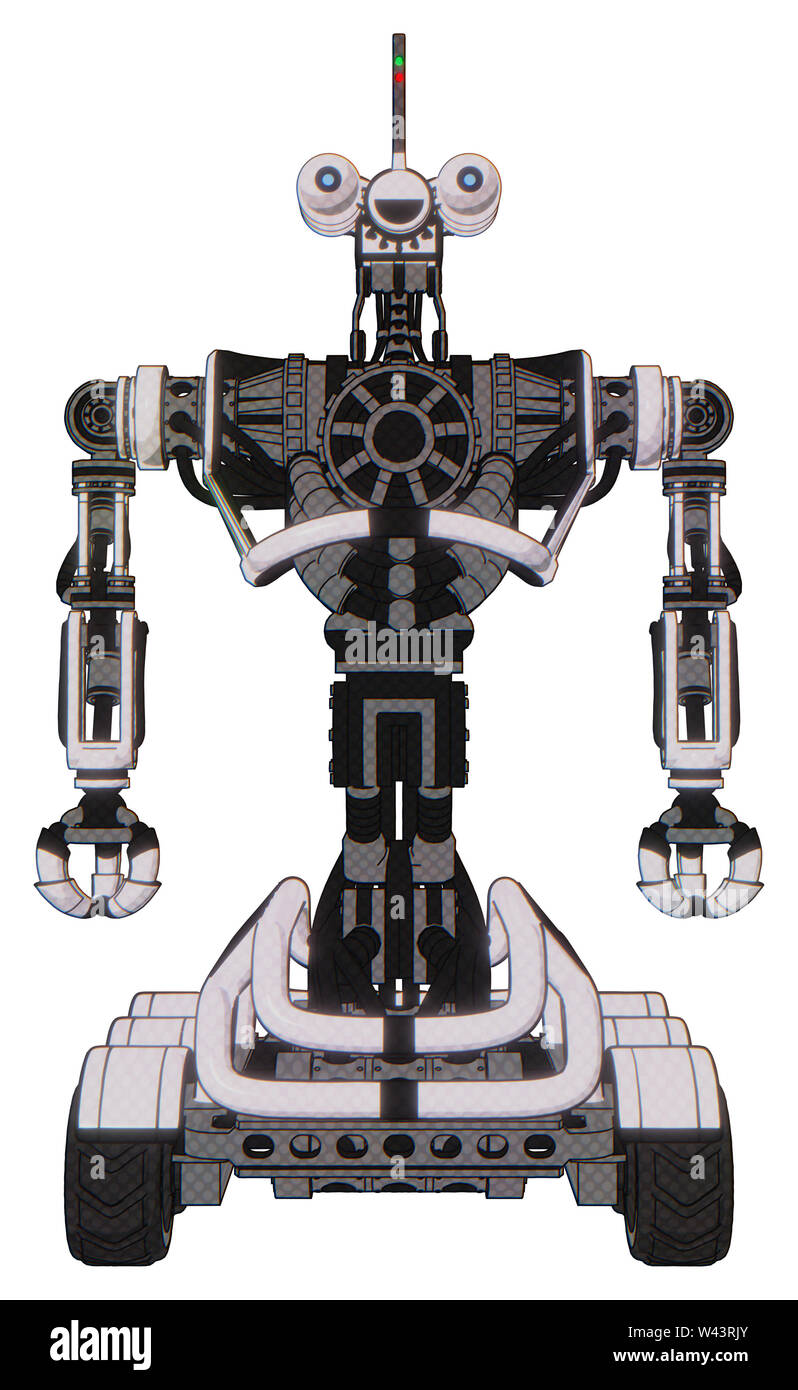 Droid containing elements: dual retro camera head, reversed fin head ...