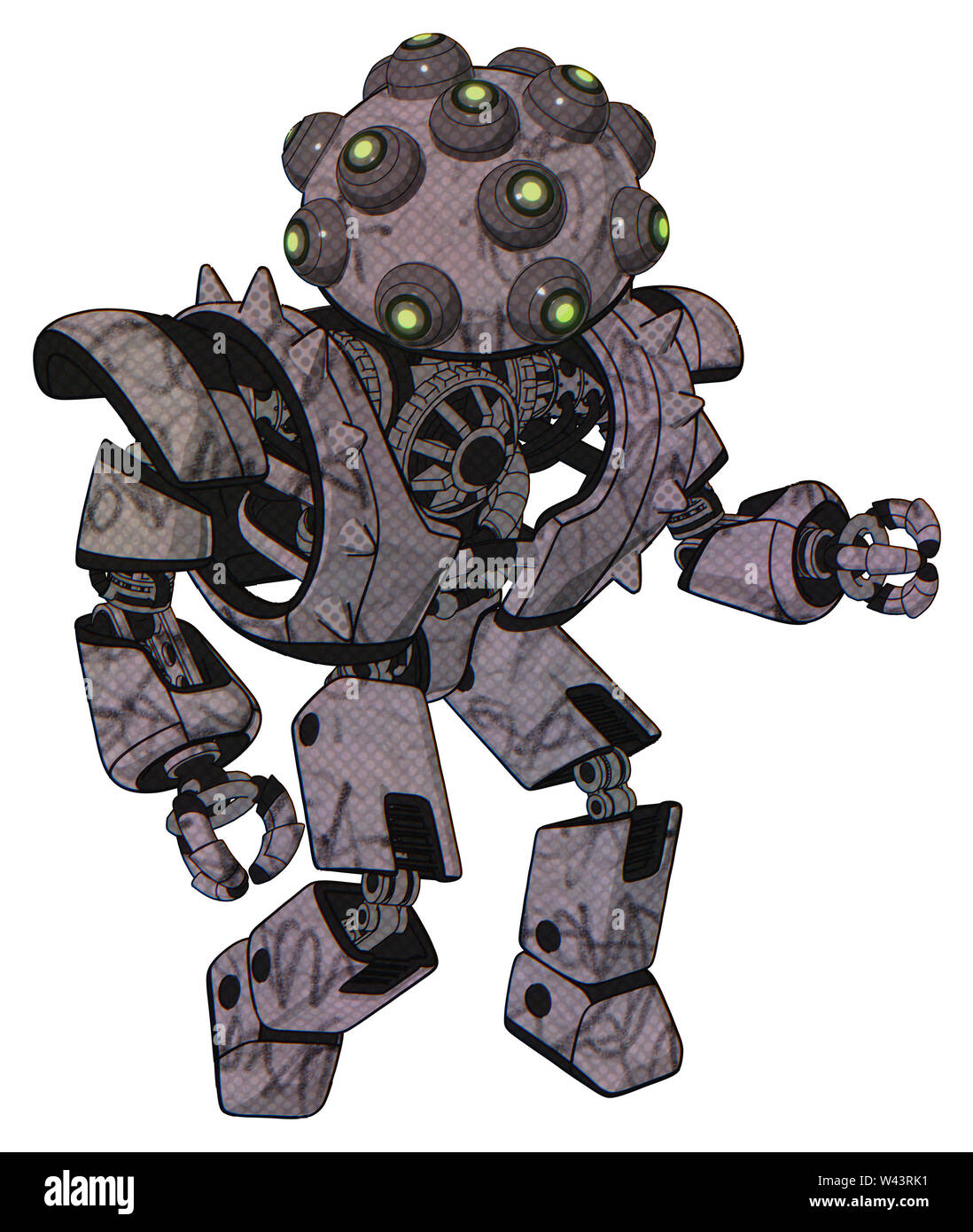 Droid containing elements: many robo-eye domehead design, heavy upper ...