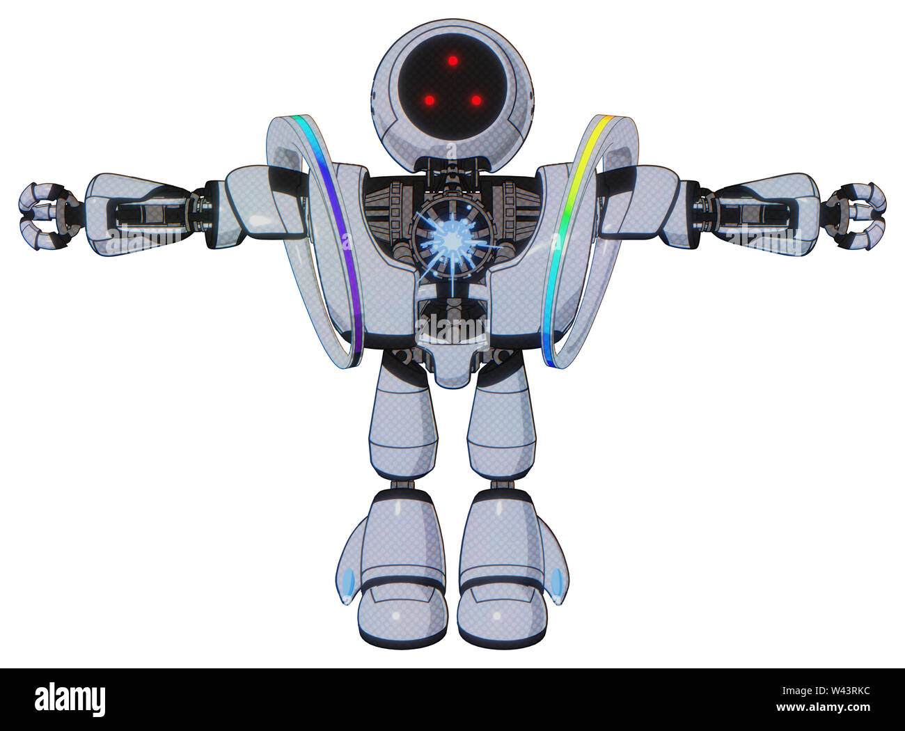 Automaton containing elements: three led eyes round head, heavy upper ...