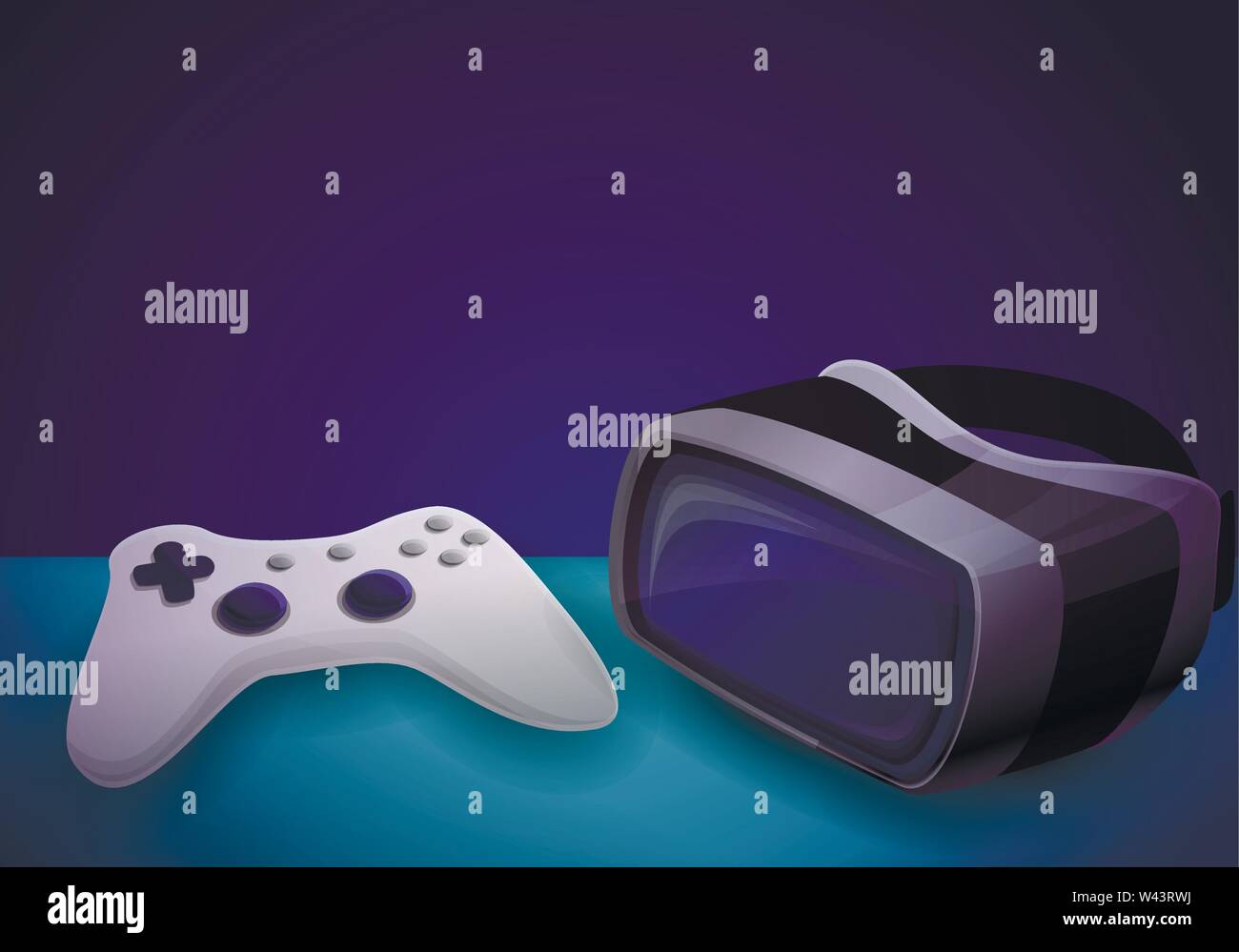 Video game console concept banner. Cartoon illustration of video game ...