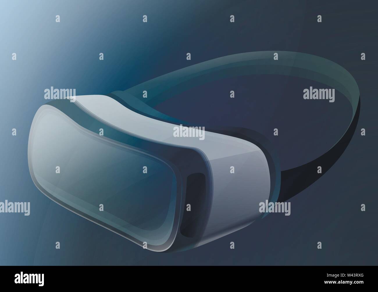 Vr headset concept banner. Cartoon illustration of vr headset vector ...
