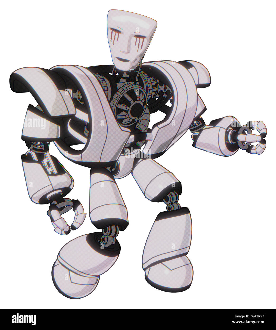 Automaton containing elements: humanoid face mask, blood tears, heavy ...