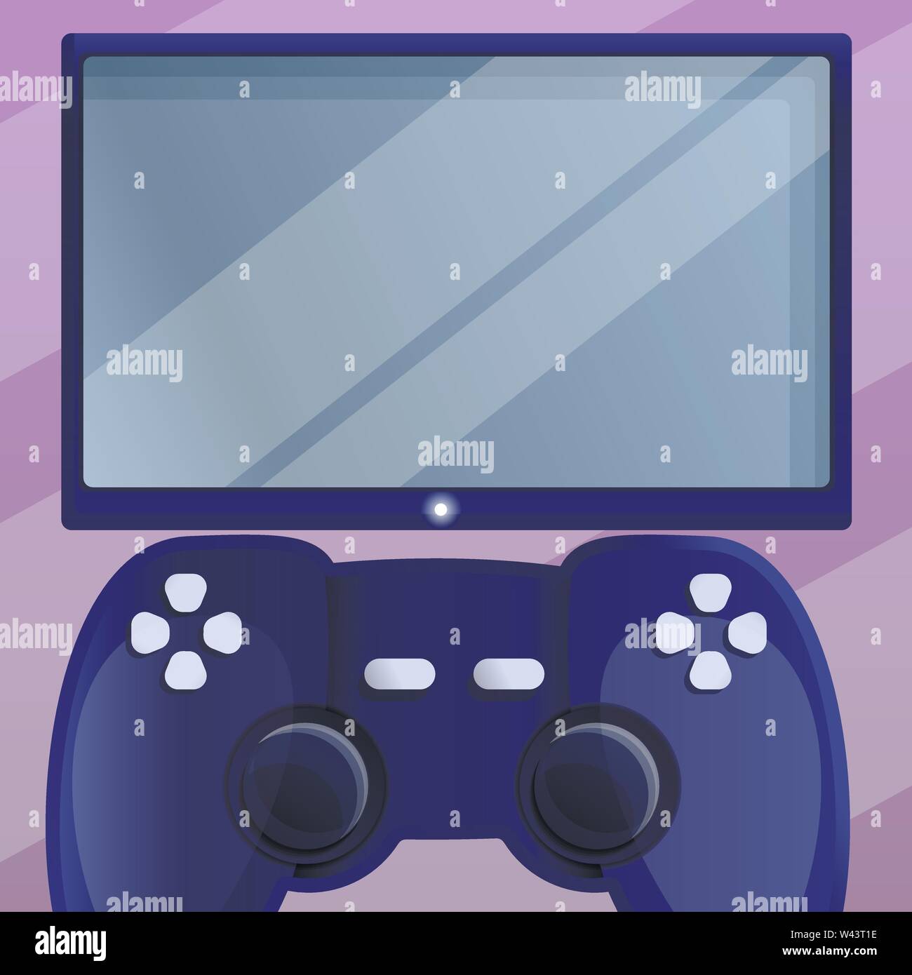 Tv video game concept background. Cartoon illustration of tv video game ...