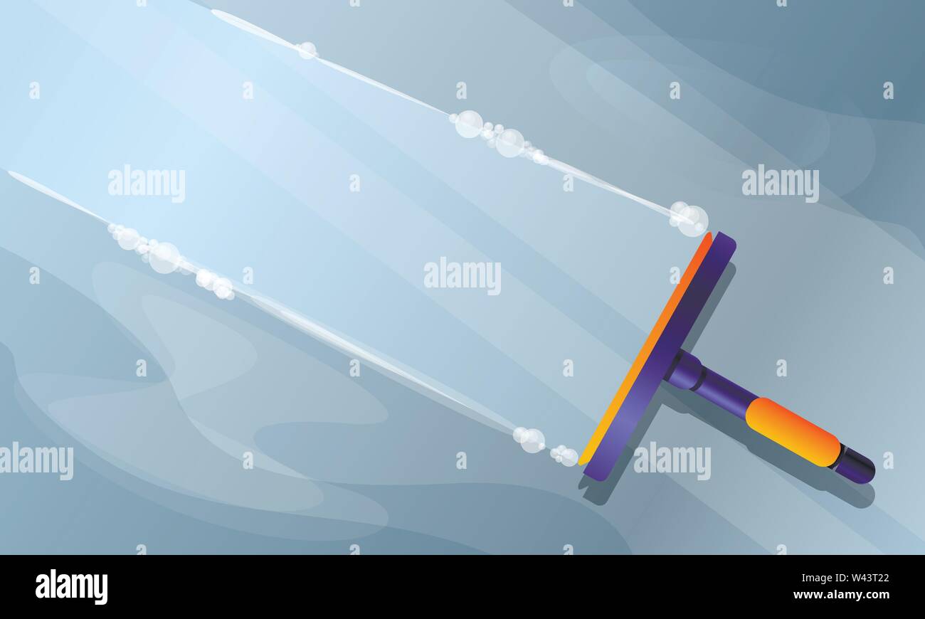 Window cleaning concept banner. Cartoon illustration of window cleaning ...