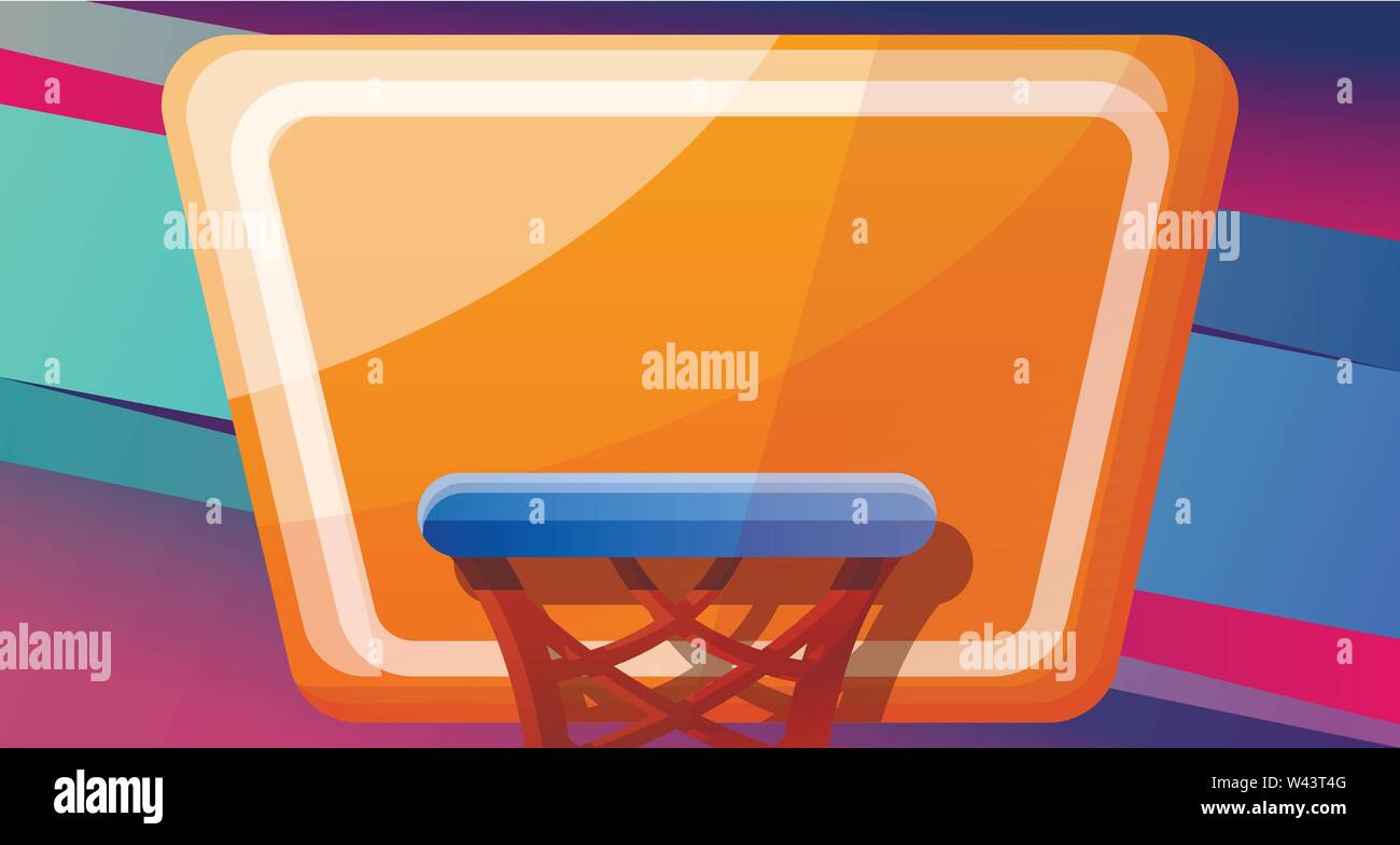 Basketball concept banner. Cartoon illustration of basketball vector ...