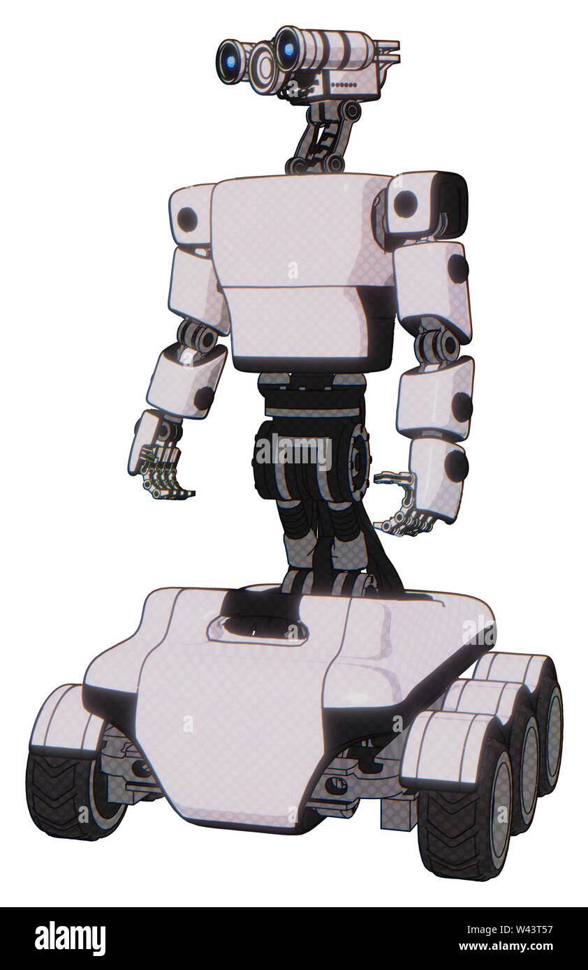 Droid containing elements: dual retro camera head, simple blue ...