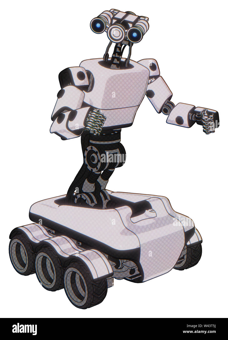 Droid containing elements: dual retro camera head, simple blue ...