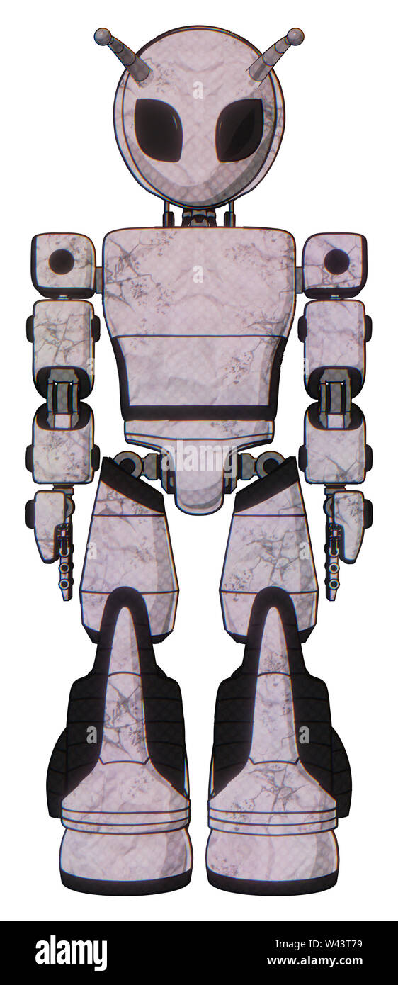 Cyborg containing elements: grey alien style head, black eyes, bug ...