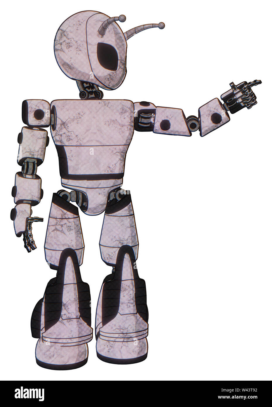 Cyborg containing elements: grey alien style head, black eyes, bug ...