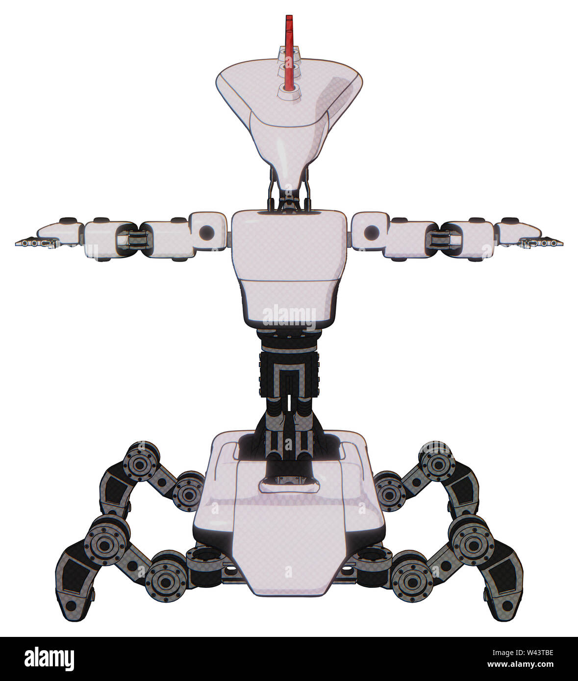 Mech containing elements: flat elongated skull head, light chest ...
