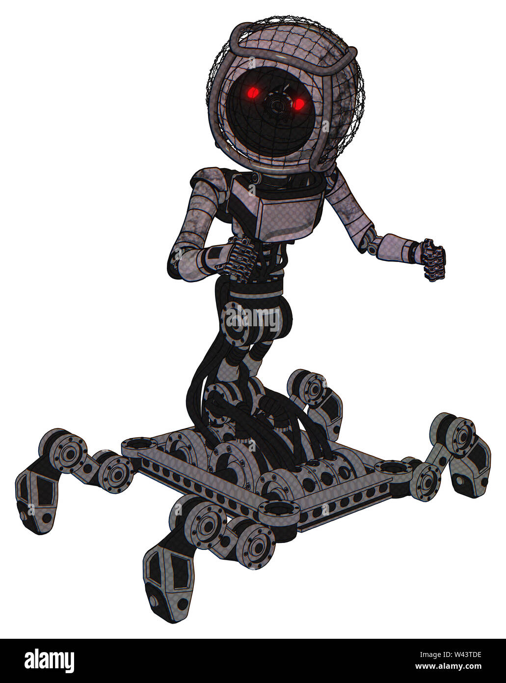 Automaton containing elements: round barbed wire round head, light ...