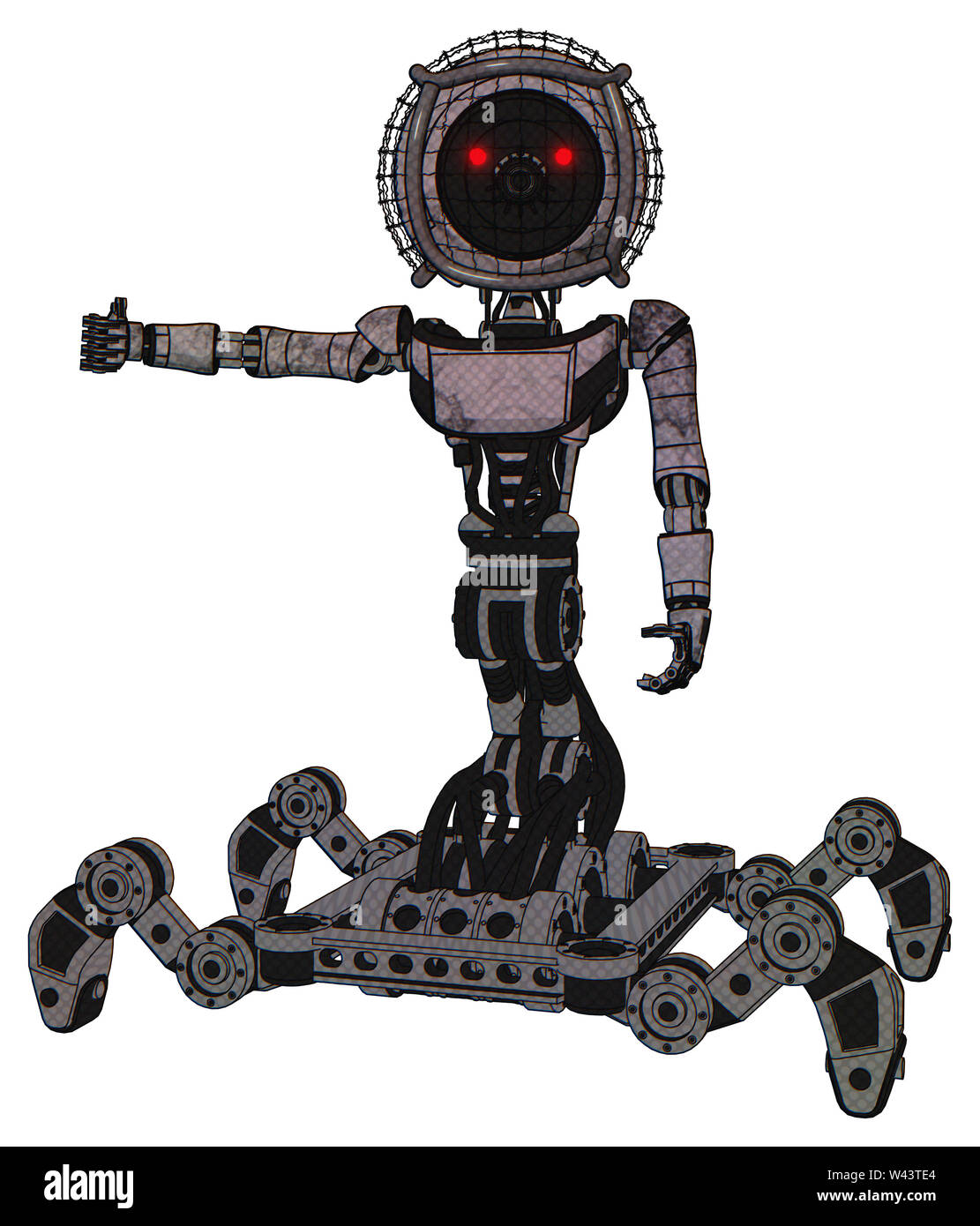 Automaton containing elements: round barbed wire round head, light ...