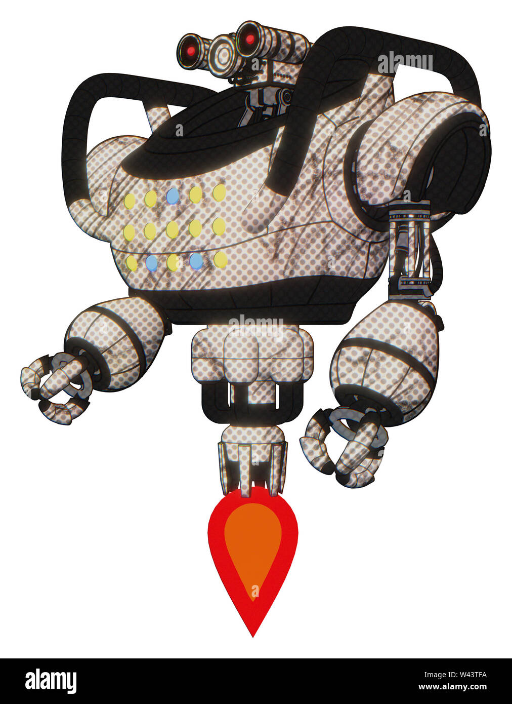 Droid containing elements: dual retro camera head, simple blue ...