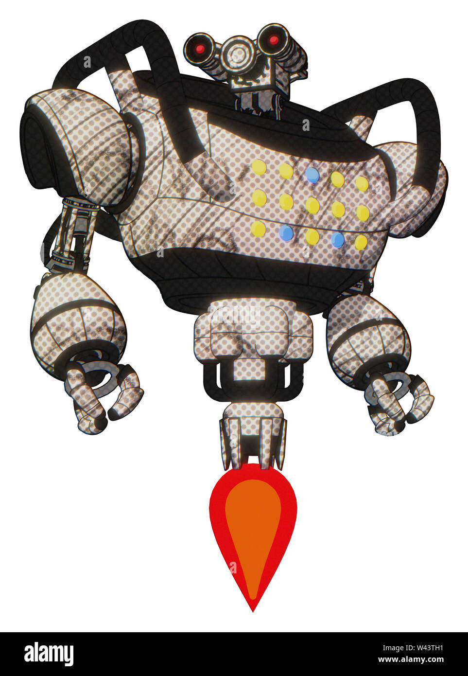 Droid containing elements: dual retro camera head, simple blue ...