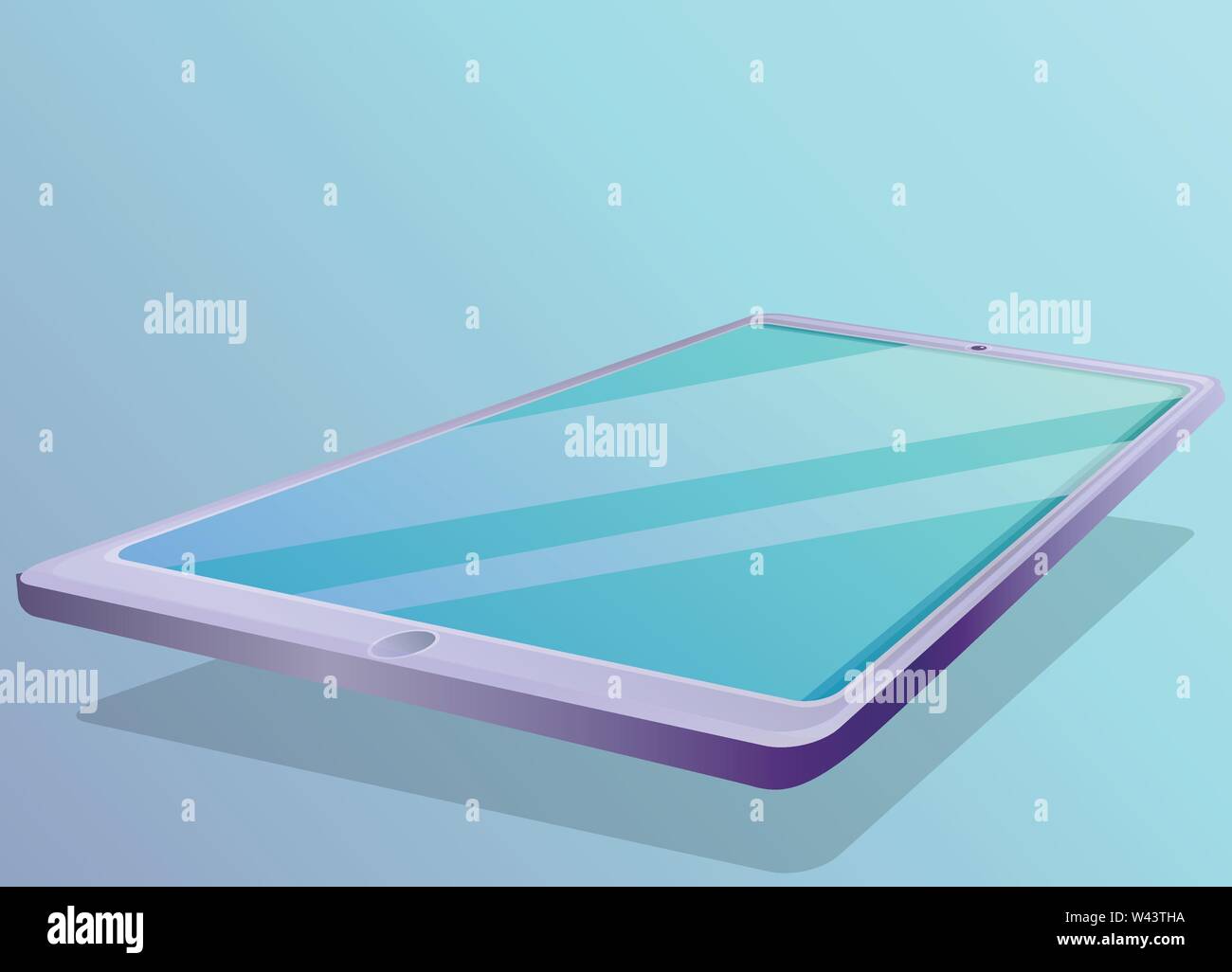 Tablet concept banner. Cartoon illustration of tablet vector concept ...