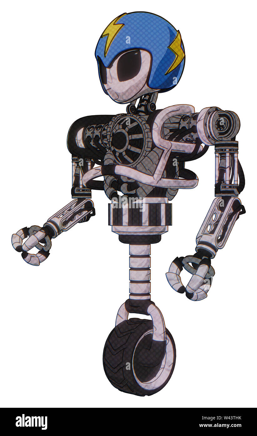 Android containing elements: grey alien style head, black eyes ...