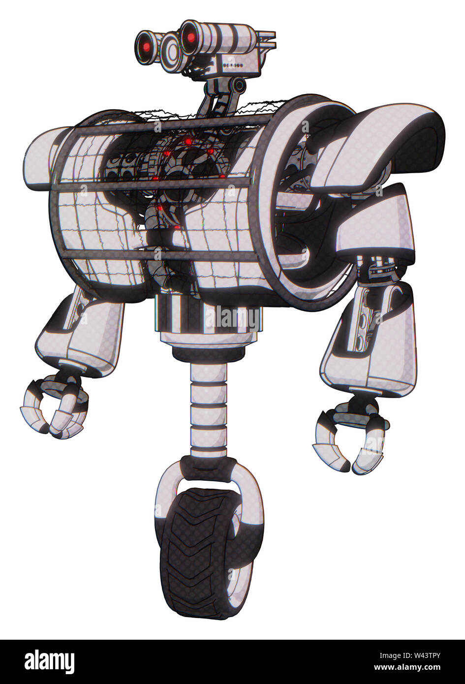 Android containing elements: dual retro camera head, simple blue ...