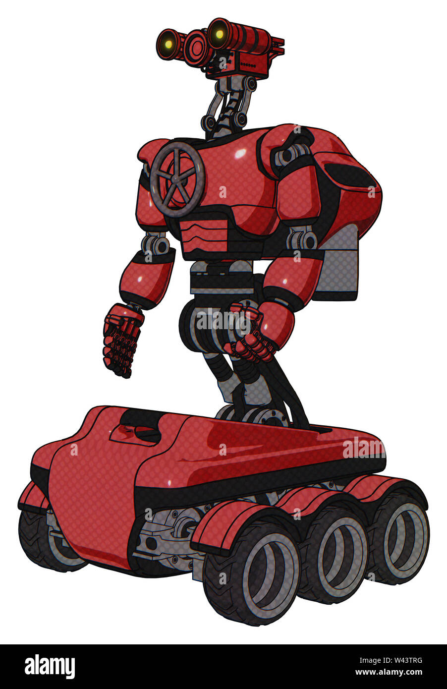 Droid containing elements: dual retro camera head, simple blue ...