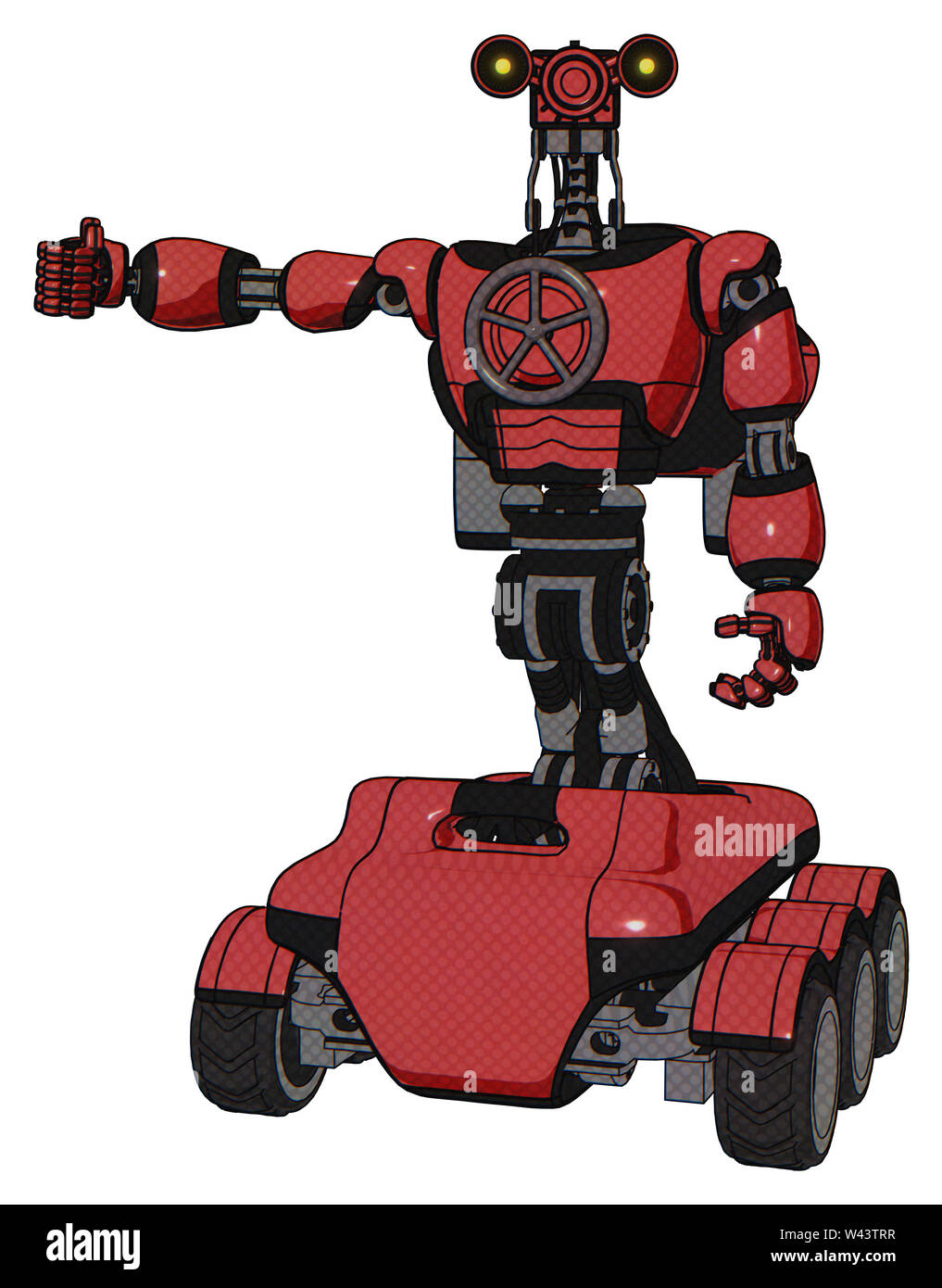 Droid containing elements: dual retro camera head, simple blue ...