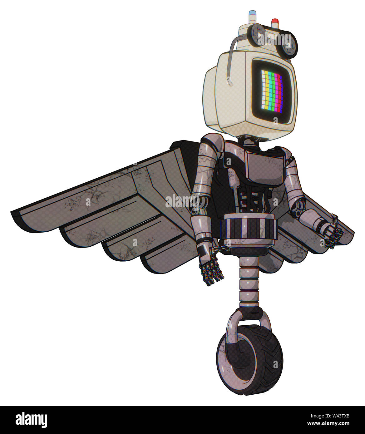 Bot containing elements: old computer monitor, please stand by pixel ...