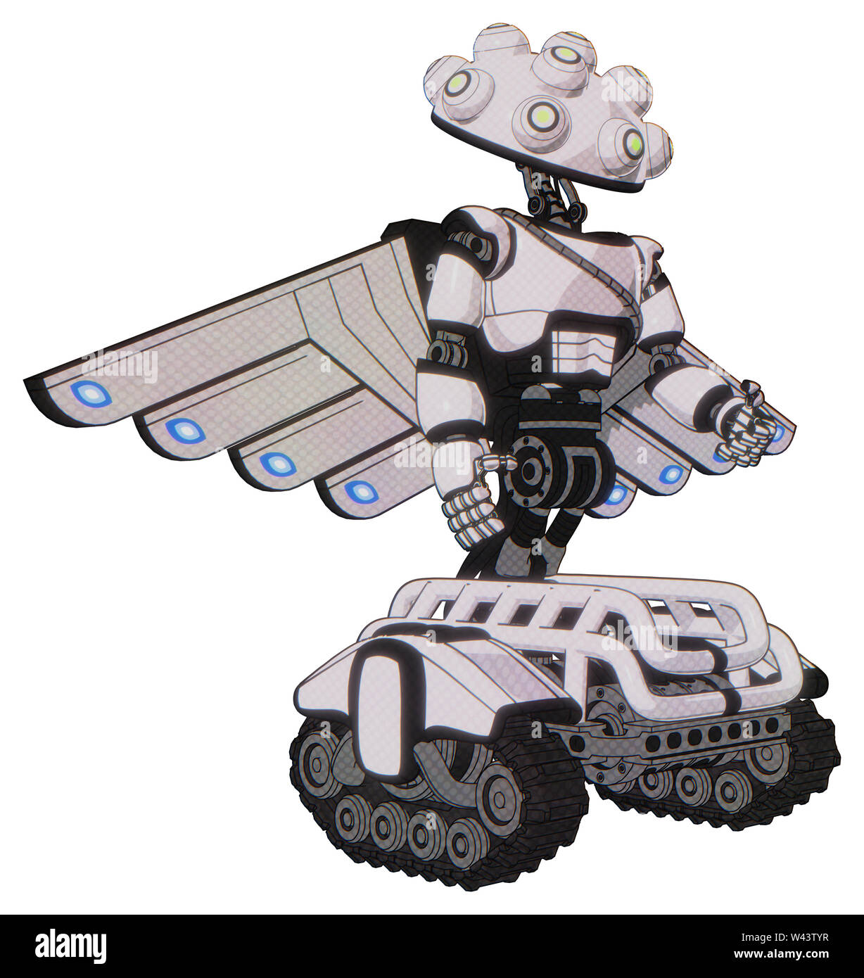 Automaton containing elements: techno multi-eyed domehead design, light ...