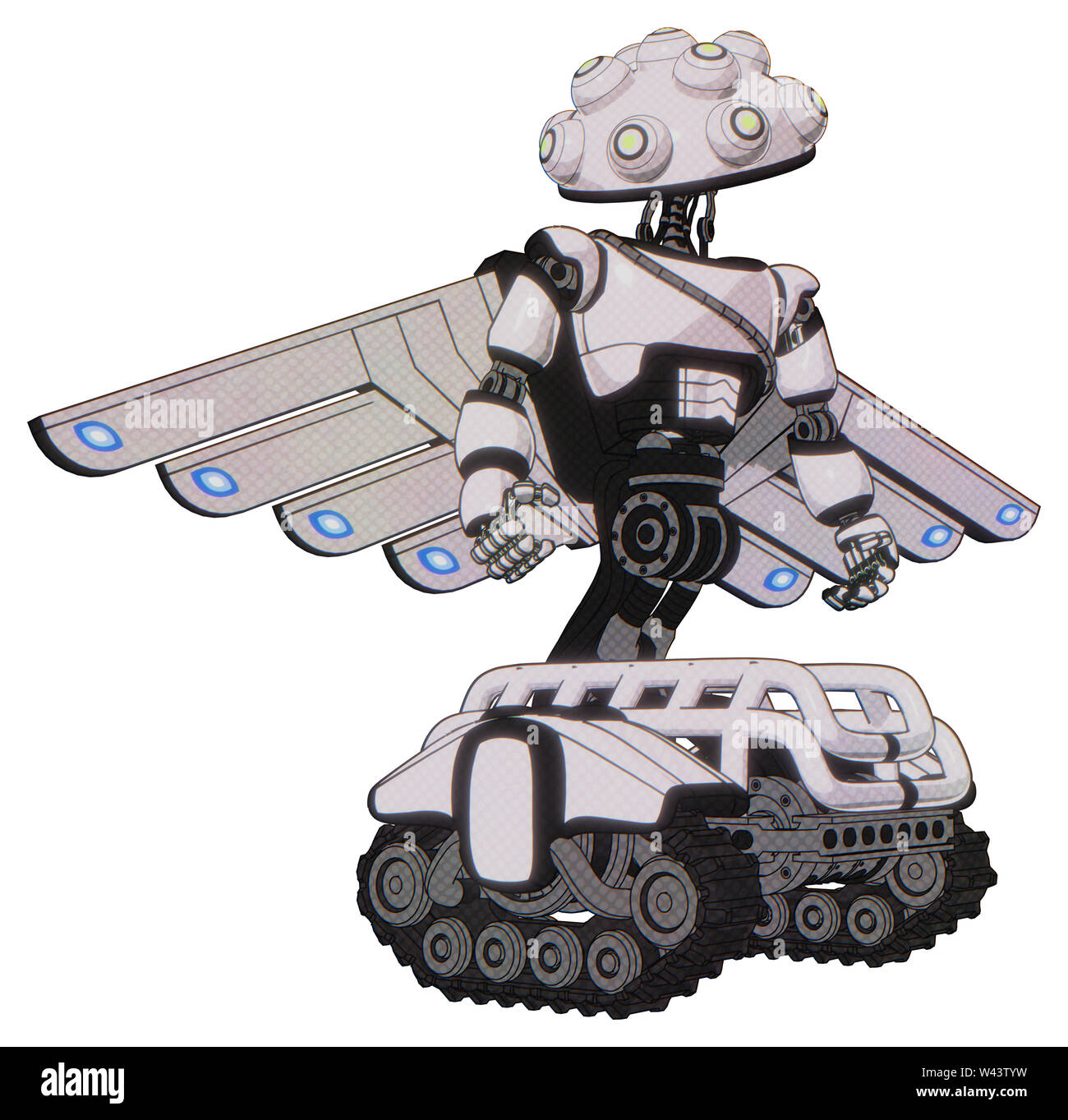 Automaton containing elements: techno multi-eyed domehead design, light ...