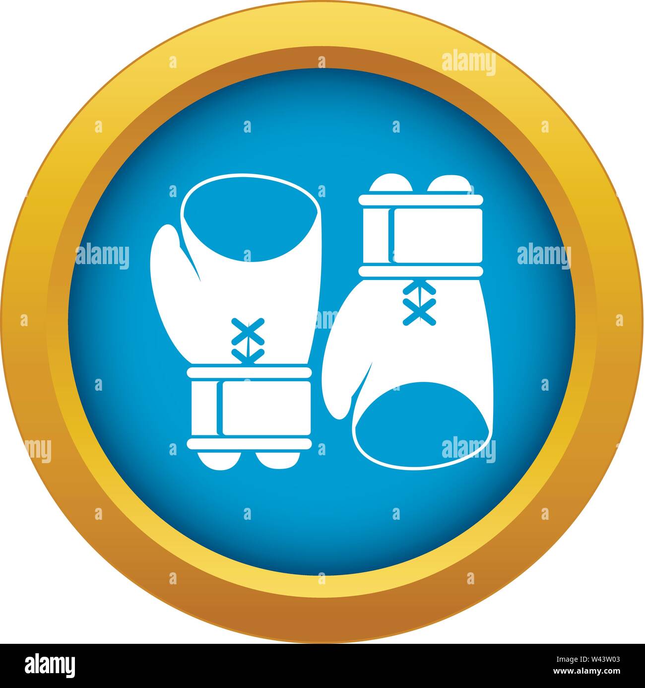 Boxing gloves icon blue vector isolated Stock Vector Image & Art - Alamy