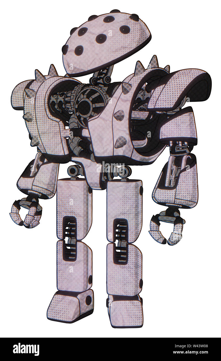 Robot containing elements: black sphere cam design, heavy upper chest ...