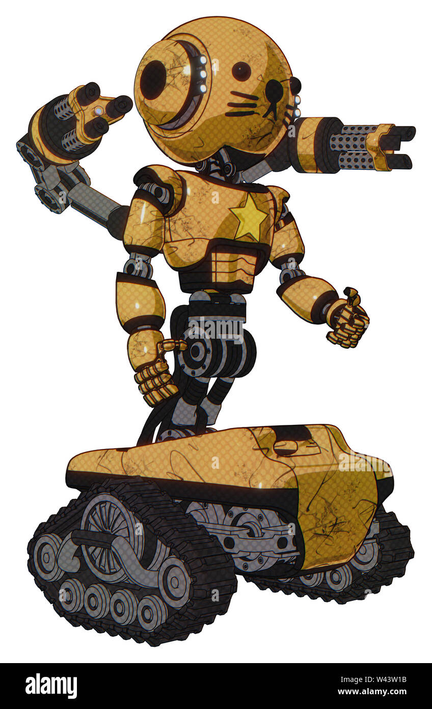 Automaton containing elements: round head, head light gadgets, light ...