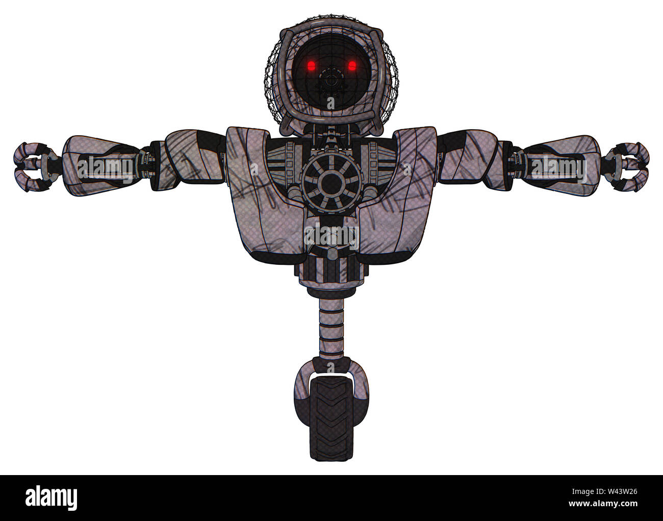 Mech containing elements: round barbed wire round head, heavy upper ...