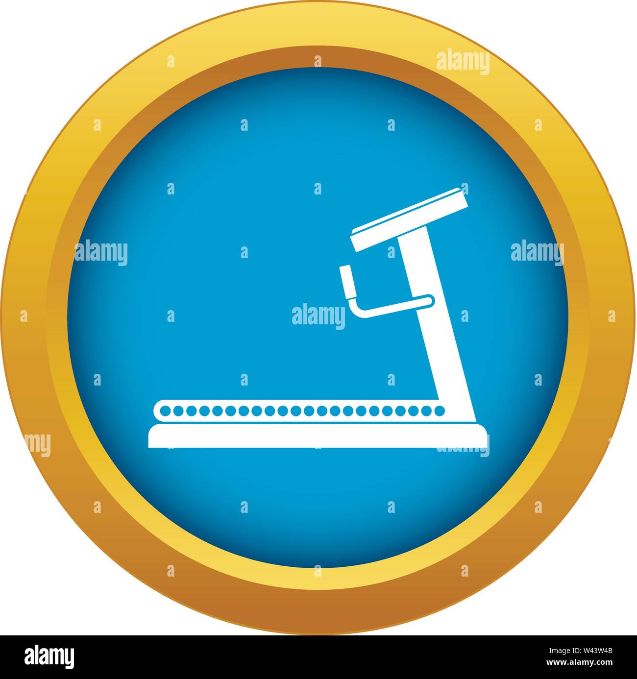 Treadmill icon blue vector isolated Stock Vector Image & Art - Alamy