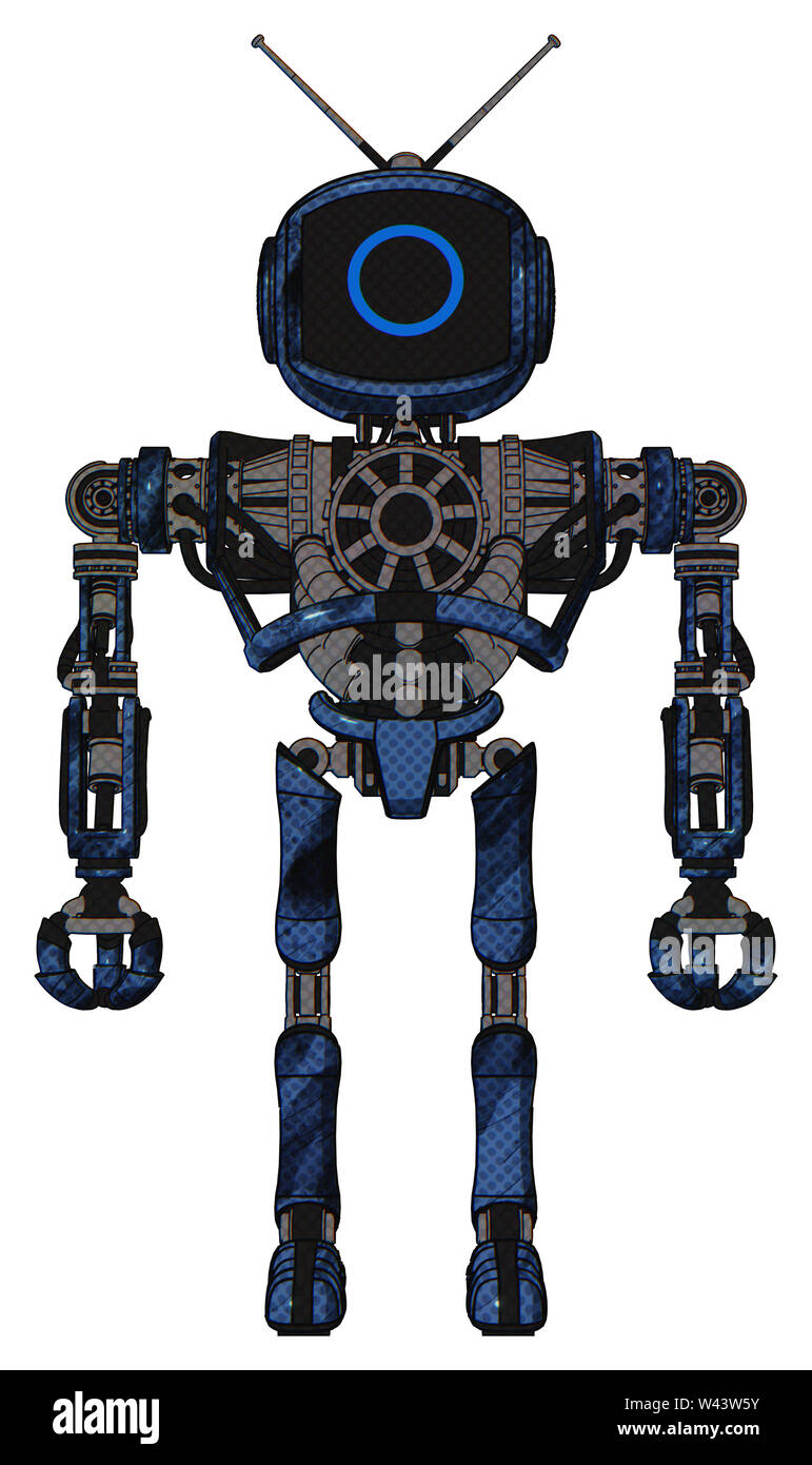 Automaton containing elements: digital display head, circle face, retro ...