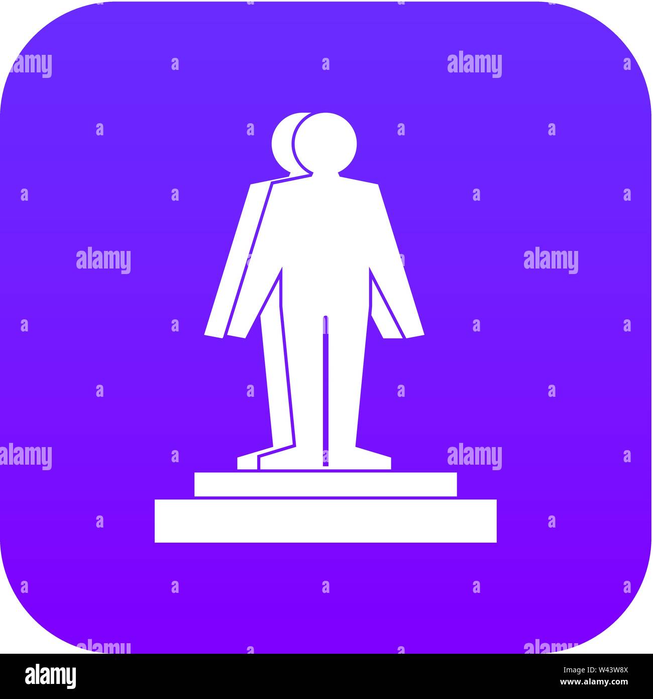 3d model of a man icon digital purple Stock Vector Image & Art - Alamy
